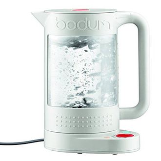 Bodum 11659-913EURO Bistro Bouilloire Électrique Double Paroi Plastique Blanc 19,5 x 22 x 26,5 cm 1,1 L