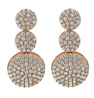 Orphelia ZO-7000 Boucles doreilles pour femme en argent 925 partiellement plaqué or avec zircons blancs taille ronde, Argent, Zircone cubique