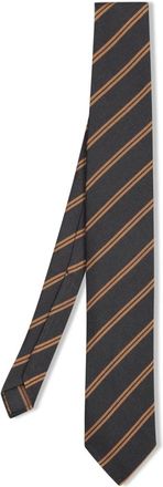 Lardini Homme, Accessoires, Brun, Taille: ONE Size Cravate en Soie à Rayures Régimentaires