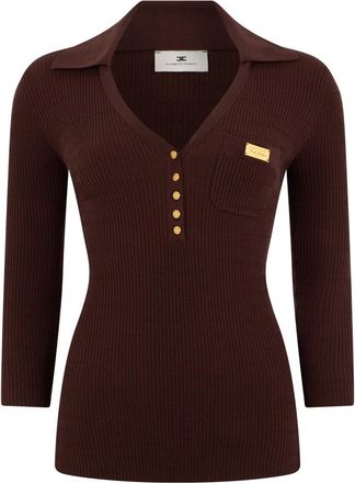 Elisabetta Franchi Femme, Pulls, Brun, Taille: 40 FR Hauts