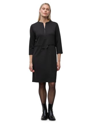 Street One Damen 1409048 Jersey-Kleid mit Zipper, Black, 42