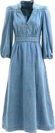 Zimmermann Knielanges Kleid - Jeansblau