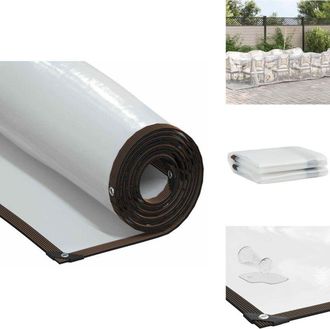 vidaXL Transparente Plane mit &Ouml;sen 3x8 m Polyethylen - Transparente Plane - Transparente Planen - Durchsichtige Plane - Klare Plane