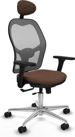 Piqueras y Crespo Ergonomischer Stuhl f&uuml;r Zuhause mit 3D-Armen, h&ouml;henverstellbarer Lendenwirbelst&uuml;tze und festem Kopfteil, ausgestattet mit Syncro/Traslack und injizier