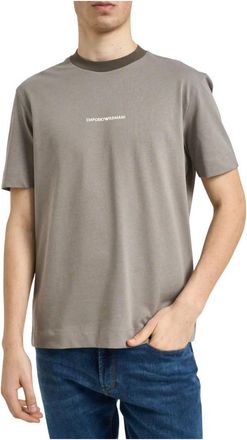 Emporio Armani Homme, Tops, Gris, Taille: M T-shirt &agrave; col rond