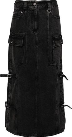 3.1 Phillip Lim Jeansrock mit Cargotaschen - Schwarz