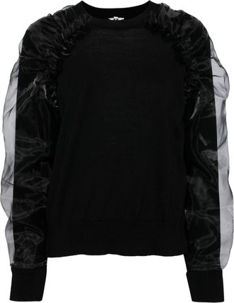 Comme Des Garçons Pullover mit Cut-Outs - Schwarz