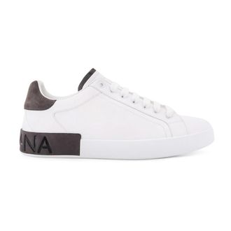 Dolce & Gabbana Wei&szlig;e Sneakers mit Wildleder-Einsatz - - Shoes - Herren - Wei&szlig; - 41 EU
