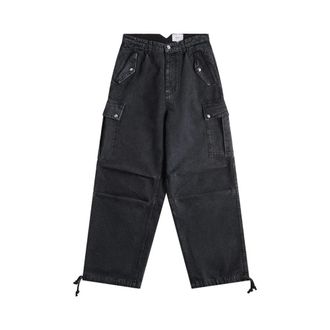 Rhude Washed Canvas Parachute Pant - - Trousers - Herren - Schwarzk - S
