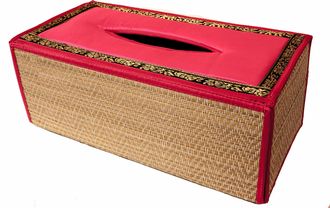 CCCollections Handgefertigte Reed Taschentuchboxabdeckung - Rechteckige Taschentuchbox Fügt Einen Raffinierten Akzent Zu Ihrer Wohnkultur Hinzu - Ideal Für Wohnzimm