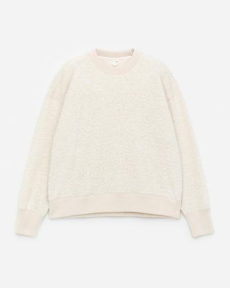 Arket Fleece-Sweatshirt Aus Einer Wollmischung -Wei&szlig;