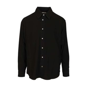 Christophe Lemaire Relaxed Wool and Viscose Shirt - - Shirts - Herren - Schwarzk - M