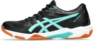 Asics Gel Rocket 11 Chaussures de volleyball pour femme, pointure 41,5, noir/vert menthe (Black/Illuminate Mint)