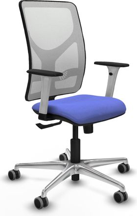 Piqueras y Crespo B&uuml;rostuhl aus Stoff mit wei&szlig;en und schwarzen Armlehnen, h&ouml;henverstellbare Lendenwirbelst&uuml;tze, ausgestattet mit 3 Positionen und Schneideschaum, Wei&szlig;/H