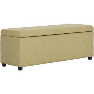vidaXL Vidaxl - Banc avec compartiment de rangement 116 cm Vert Polyester