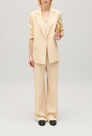 Claudie Pierlot Texturierter Blazer Beige