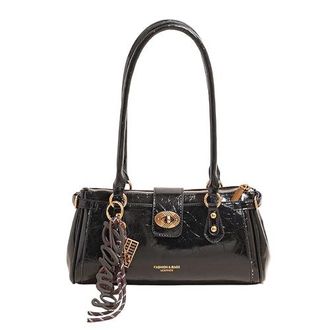 Generic Sac &agrave; bandouli&egrave;re vintage en polyur&eacute;thane pour femme avec fermeture &eacute;clair - Couleur unie - Poign&eacute;e sup&eacute;rieure - Pour d&icirc;ner, danse, cocktail, f&ecirc;te, us