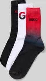 HUGO BOSS Socken mit Label-Schriftzug im 3er-Pack Modell RIB RISING