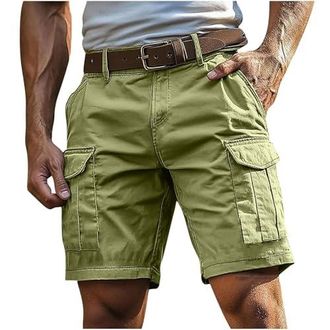 Generic Short cargo tactique pour homme - Serg&eacute; de coton l&eacute;ger avec plusieurs poches pour la randonn&eacute;e, le golf, le travail et les activit&eacute;s de plein air, ver