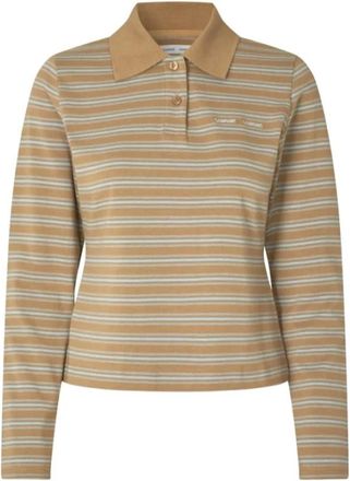 Sams&oslash;e & Sams&oslash;e Femme, Tops, Brun, Taille: 38 FR Sadover Polo