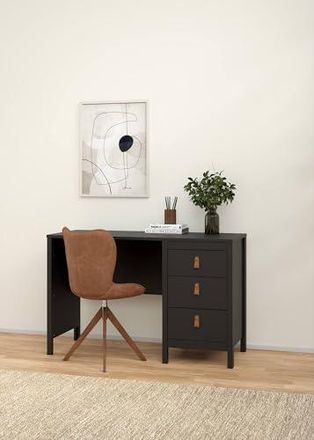 Dmora Schreibtisch Marine, Mehrzweckschreibtisch, B&uuml;rotisch f&uuml;r PC, Eckschreibtisch, 120x48 h77 cm, Schwarz