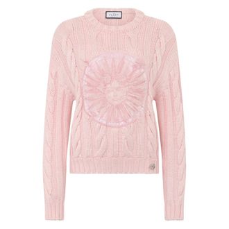 Philipp Plein Rundhalspullover Sun Tattoo - - Knitwear - Damen - Rosa - M