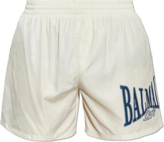 Balmain Homme, Maillots de bain, Beige, Taille: 2XL Short de bain imprim&eacute;