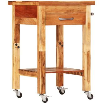 vidaXL K&uuml;chenwagen 55x55x89 cm Massivholz Akazie vidaXL