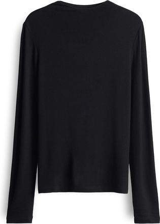 someday Damen Langarmshirt | KARINN Soft Slim Longsleeve aus nachhaltigem Viskose Mix Black, 42