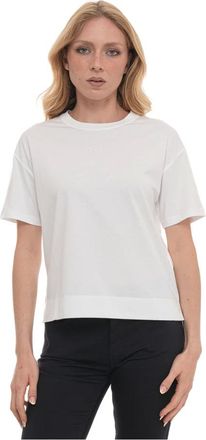 Fay Femme, Tops, Blanc, Taille: 40 FR Boxy T-Shirt