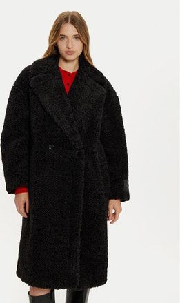 HUGO BOSS Hugo Fellmantel Malite-1 50523262 Schwarz Oversize