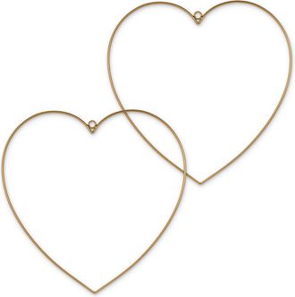 Matches 21 Metall-Herzen 2er Set zum Aufhängen Ø 30 cm Gold als Draht-Herzen zum Basteln für Herz-Deko