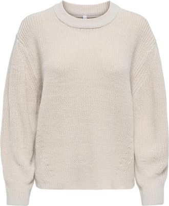 Only Damen Onlmilouz Ls Rib Pullover KNT Nca, Moonbeam, XS