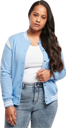 Urban Classics Damen, College-Jacke, Clearwater/Whitesand, 3XL Gro&szlig;e Gr&ouml;&szlig;en