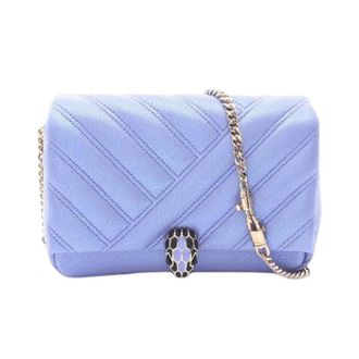 Bulgari Pre-owned Serpenti Metallic Leather Shoulder Bag - - Pre-owned - Damen - Lila - ONE SIZE