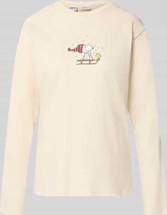 Jake*s Casual Pyjama-Oberteil mit Peanuts Print aus reiner Baumwolle