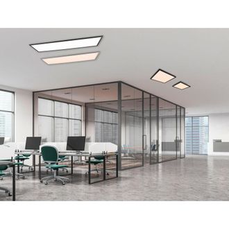 Reality Plafonnier Led Rectangulaire Moderne Gamme Noire Eclairage Trio