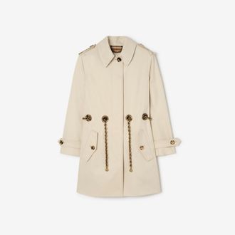Burberry Paletot court Stonehaven en gabardine, Size: 02