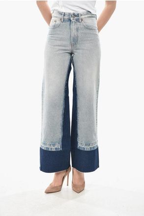 Maison Margiela MM6 Two-Tone Jeans With 29cm Raw Hem size 25
