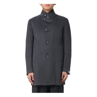 Tagliatore Mantel aus Schurwolle und Kaschmir - - Coats - Herren - Grau - S