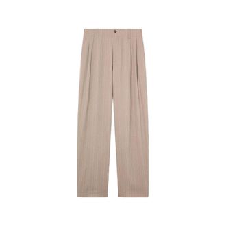 Golden Goose Trousers In Wool Blend With Pinstripe Motif