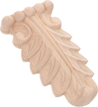 Cabilock Unlackierte Holzornamente Möbel Applikationen Handgeschnitzt Stilvolle Römische Säulen Eckverzierung für Kaminsims Tür Schrank Wohnzimmer Schlafzimmer