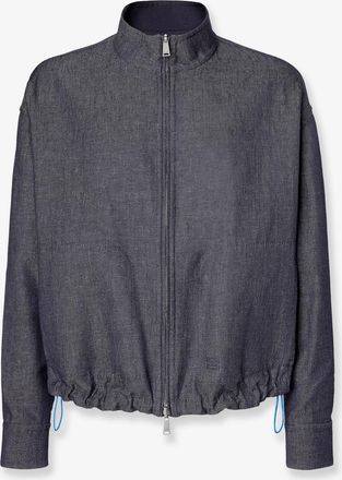 Fendi Reversible denim jacket with embroidered FF logo - FENDI - gender_Man