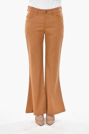 Marni Mixed-Mohair Bootcut Trousers With Belt Loops size 36