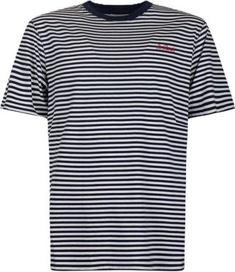 MC2 Saint Barth Homme, Tops, Bleu, Taille: L Portofino Stripes Cotton Tshirt