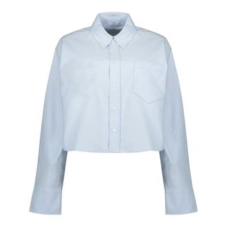 Ami Ami de Coeur Cropped Shirt - - Blouses & Shirts - Damen - Blau - S