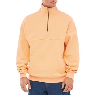 Johnny Urban Sweatshirt mit Rei&szlig;verschluss Herren & Damen Peach - Cooper - Half Zip Sweater Pullover aus Baumwolle - Oversized Troyer Mit K&auml;ngurutasche - Stehkrage