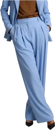 Imperial Femme, Pantalons, Bleu, Taille: 34 FR Pantalon Pliss&eacute; Ceintur&eacute;