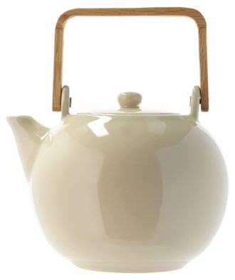 Bitz Wood Teekanne m. Teesieb 1,2 Liter Sand