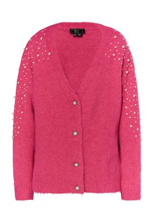 Faina Strickjacke mit Perlen Damen Rosa